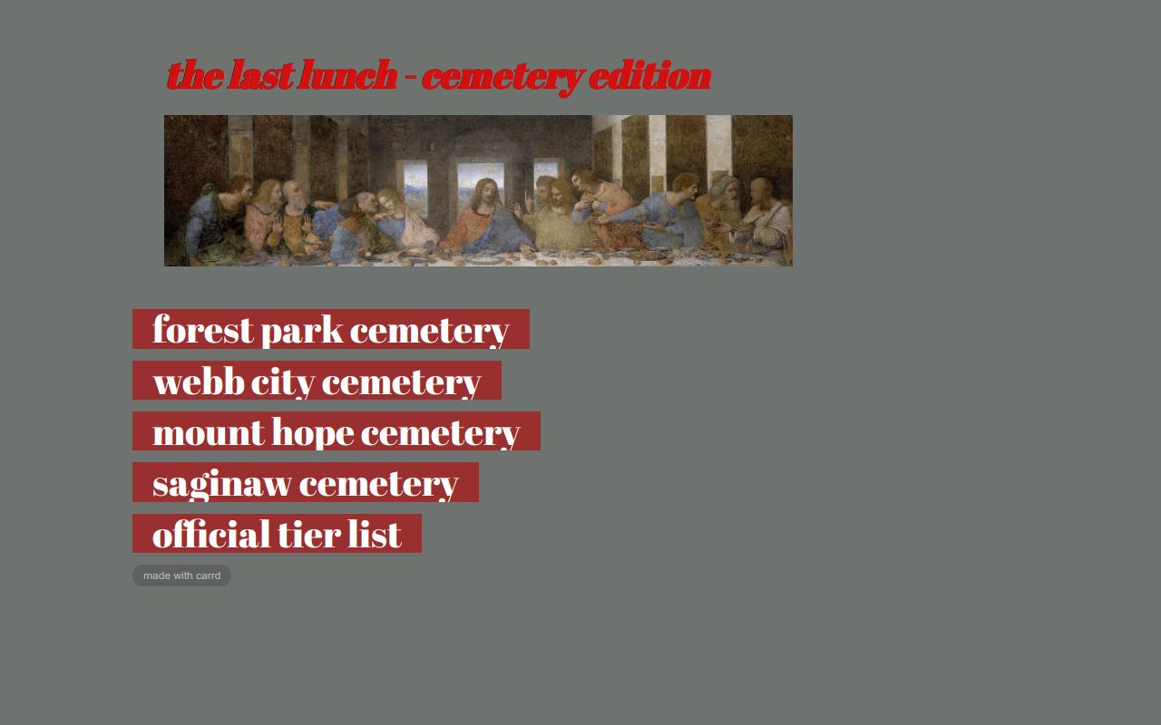 the last lunch cemetery edition